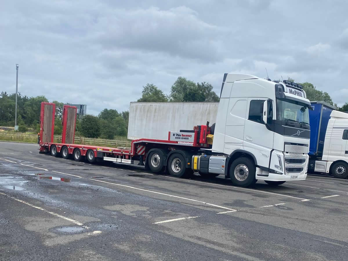 Low Loader Trailer Recovery in Edinburgh, Glasgow, Falkirk, Fife